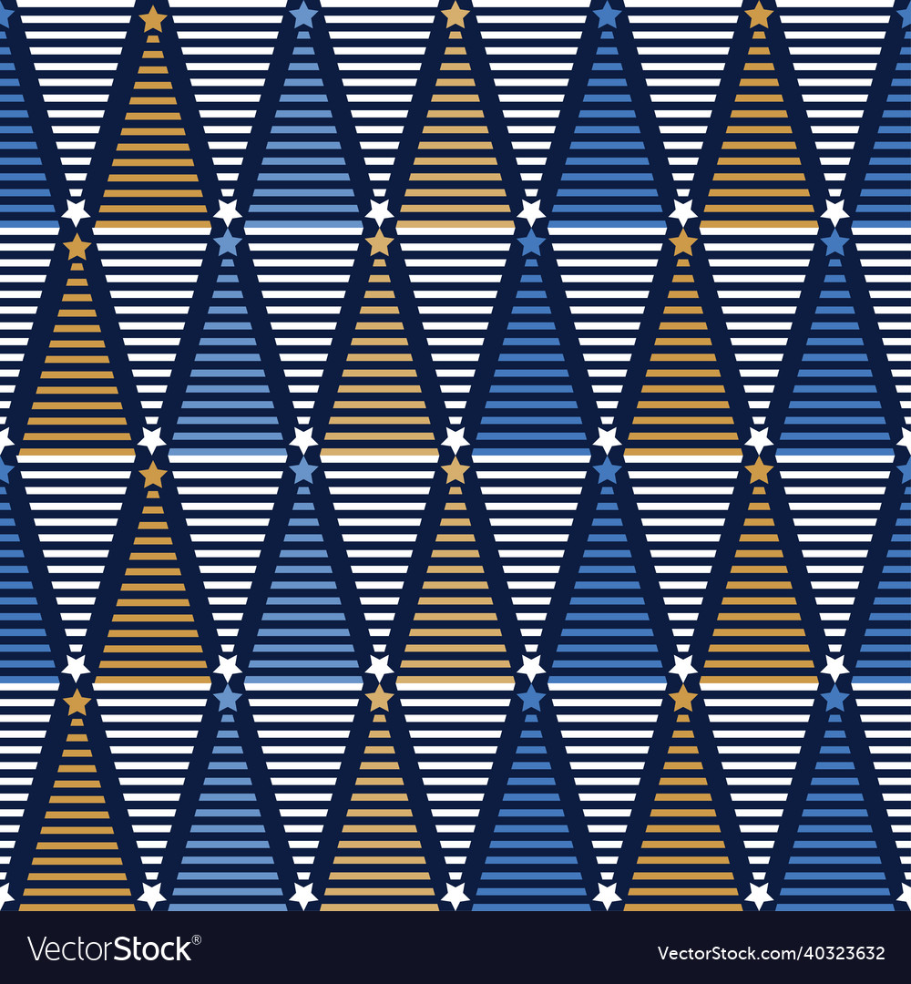 Seamless pattern with christmas tree cute wrapper Vector Image