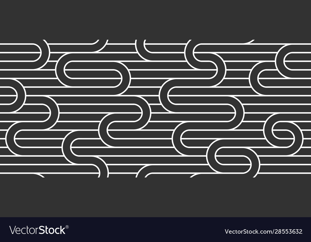 Seamless pattern with twisted lines linear tiling Vector Image