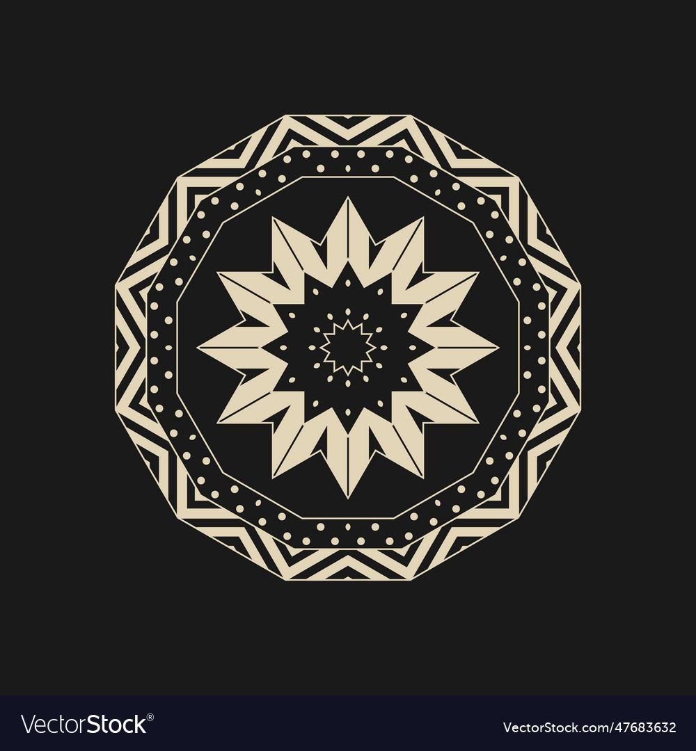 Symmetrical composition of geometric shapes Vector Image