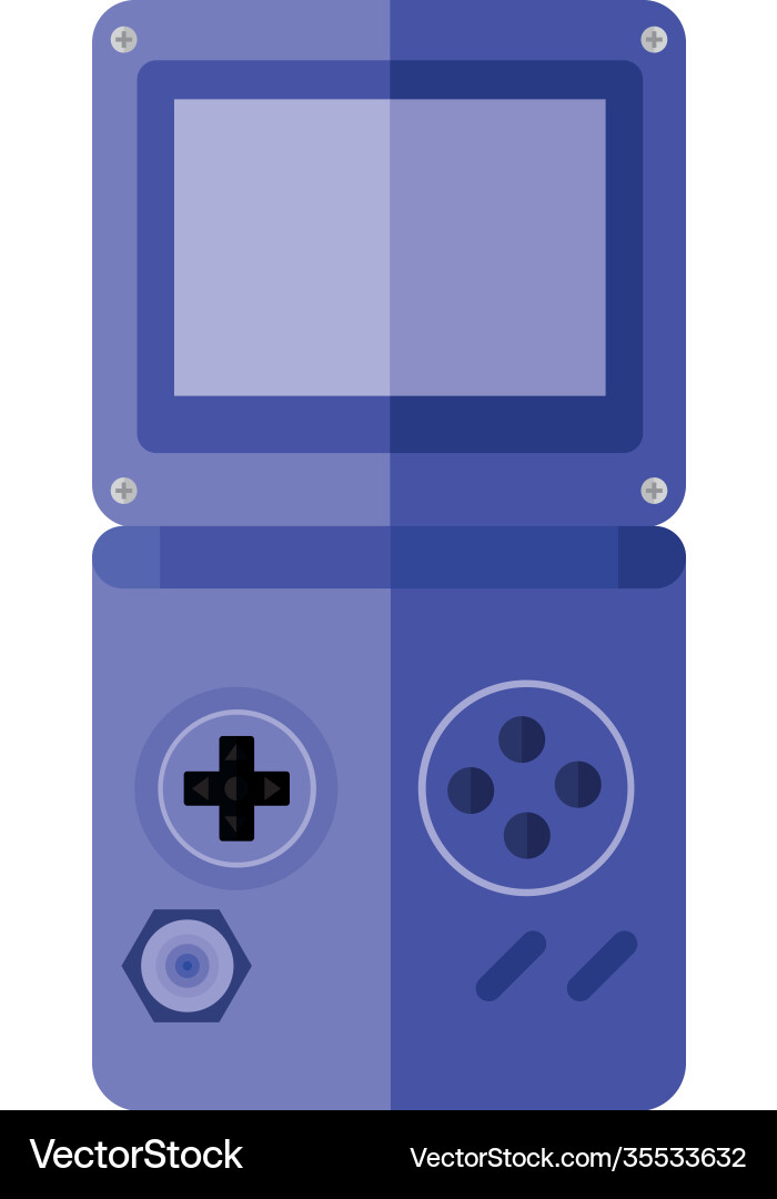 Videogame console in purple color design Vector Image
