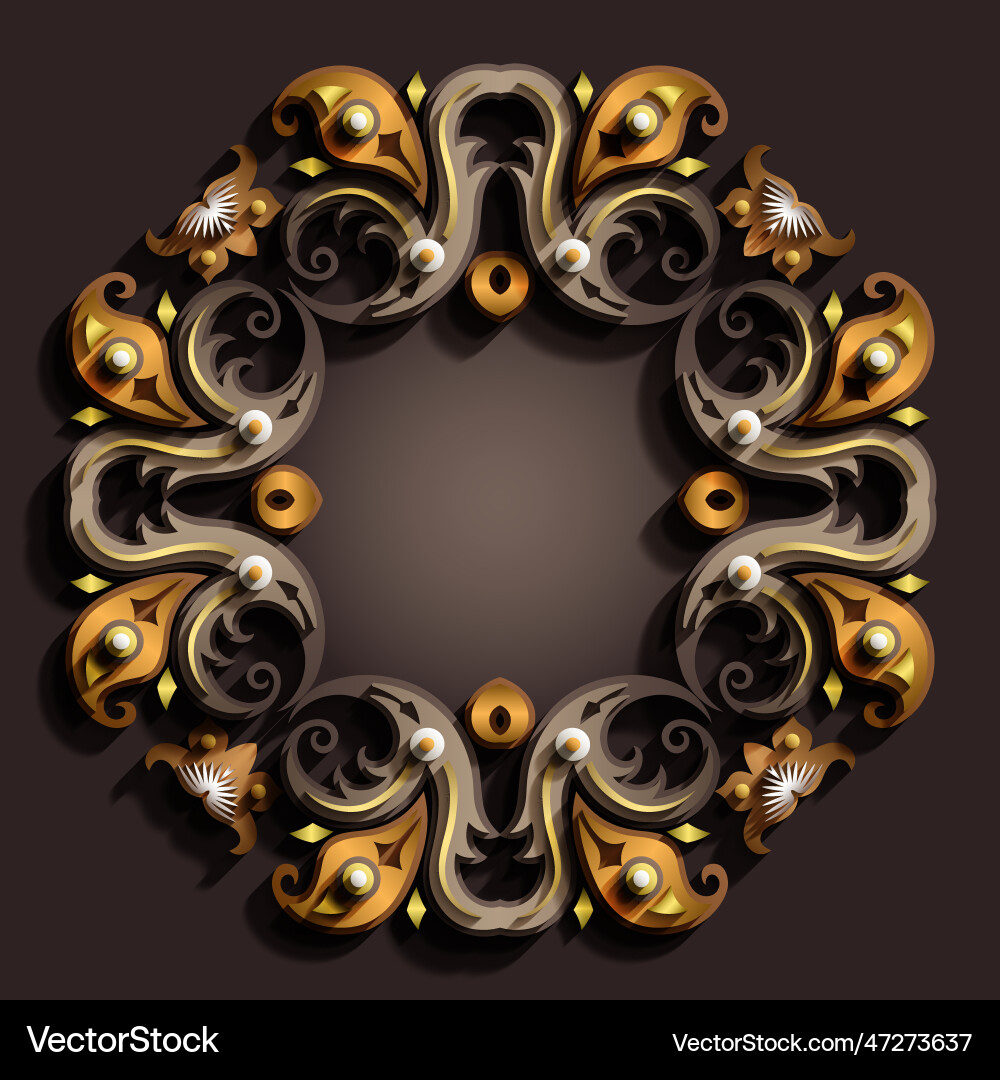 Abstract ornamental nature vintage frame modern Vector Image