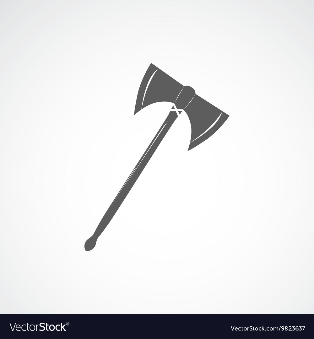 Axe with two sharp blades Royalty Free Vector Image
