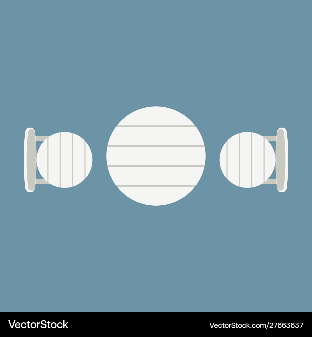 Cafe table top view flat icon restaurant cartoon Vector Image