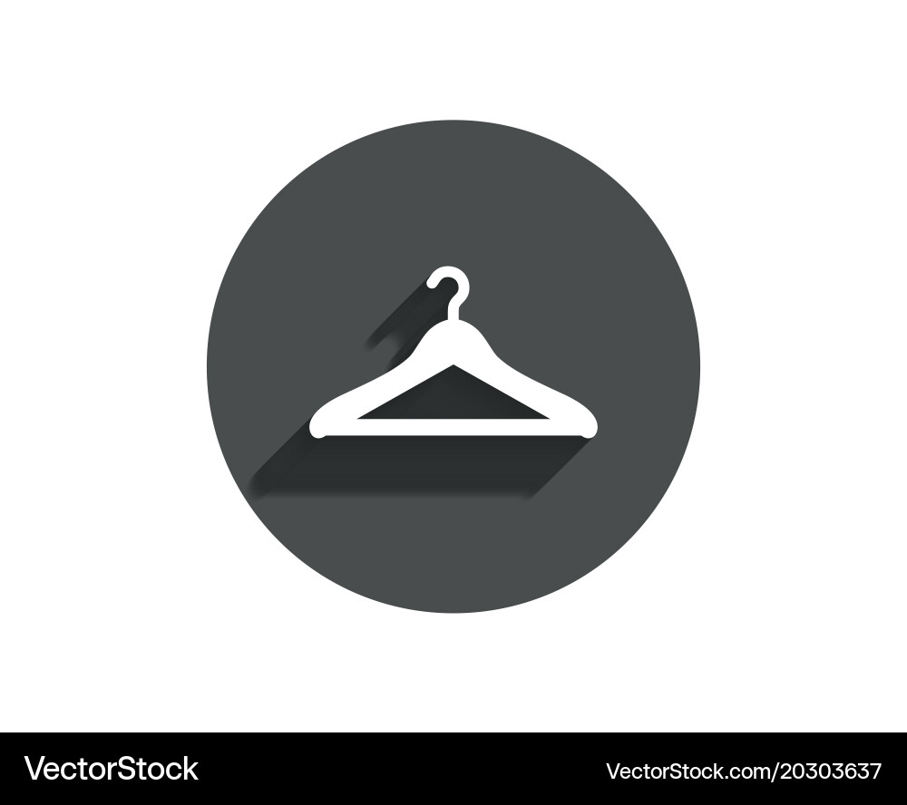 Cloakroom simple icon hanger wardrobe sign Vector Image