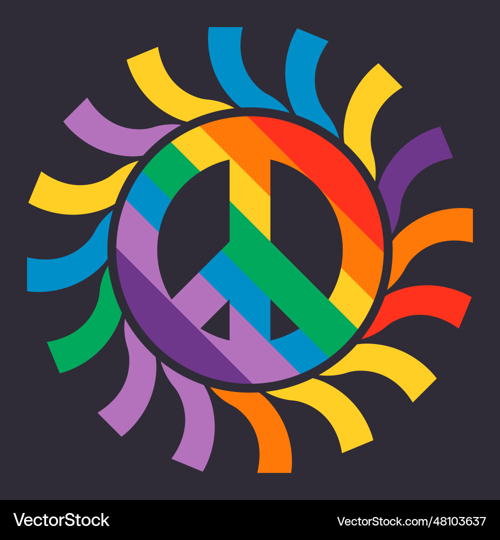 Colorful symbol of peace Royalty Free Vector Image