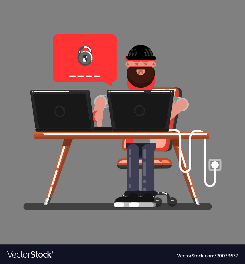 Hacker cant hack Royalty Free Vector Image - VectorStock