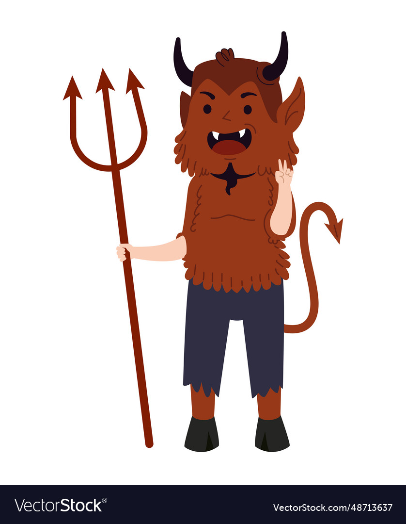 Halloween character devil Royalty Free Vector Image