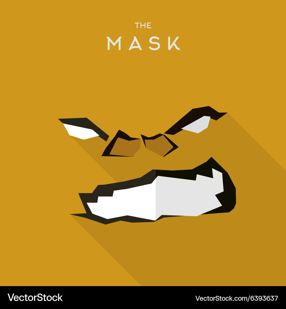 Mask hero superhero flat style icon logo Vector Image