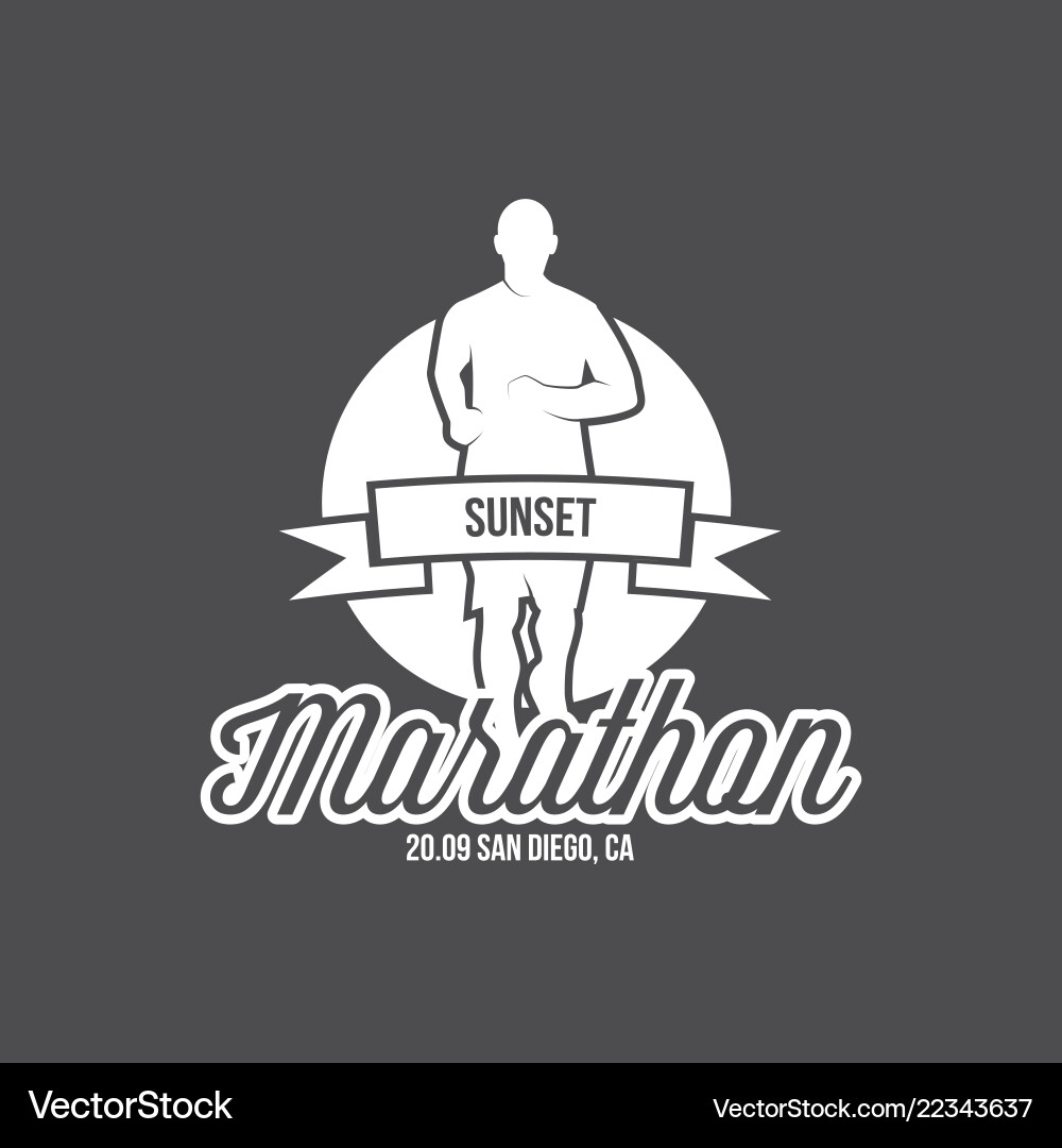 Running logo marathon concept sport activities Vector Image