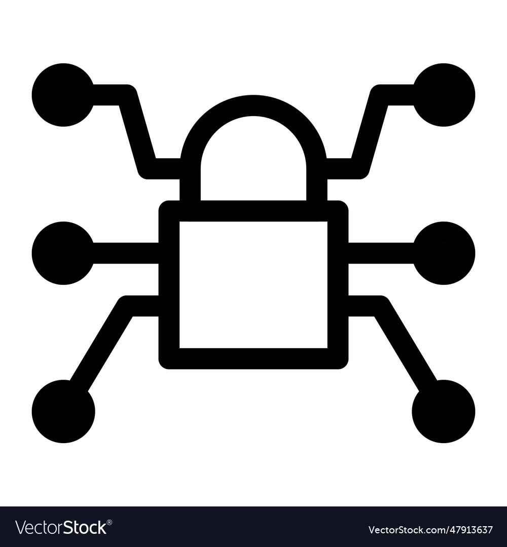 To secure data encryption locks are utilized Vector Image