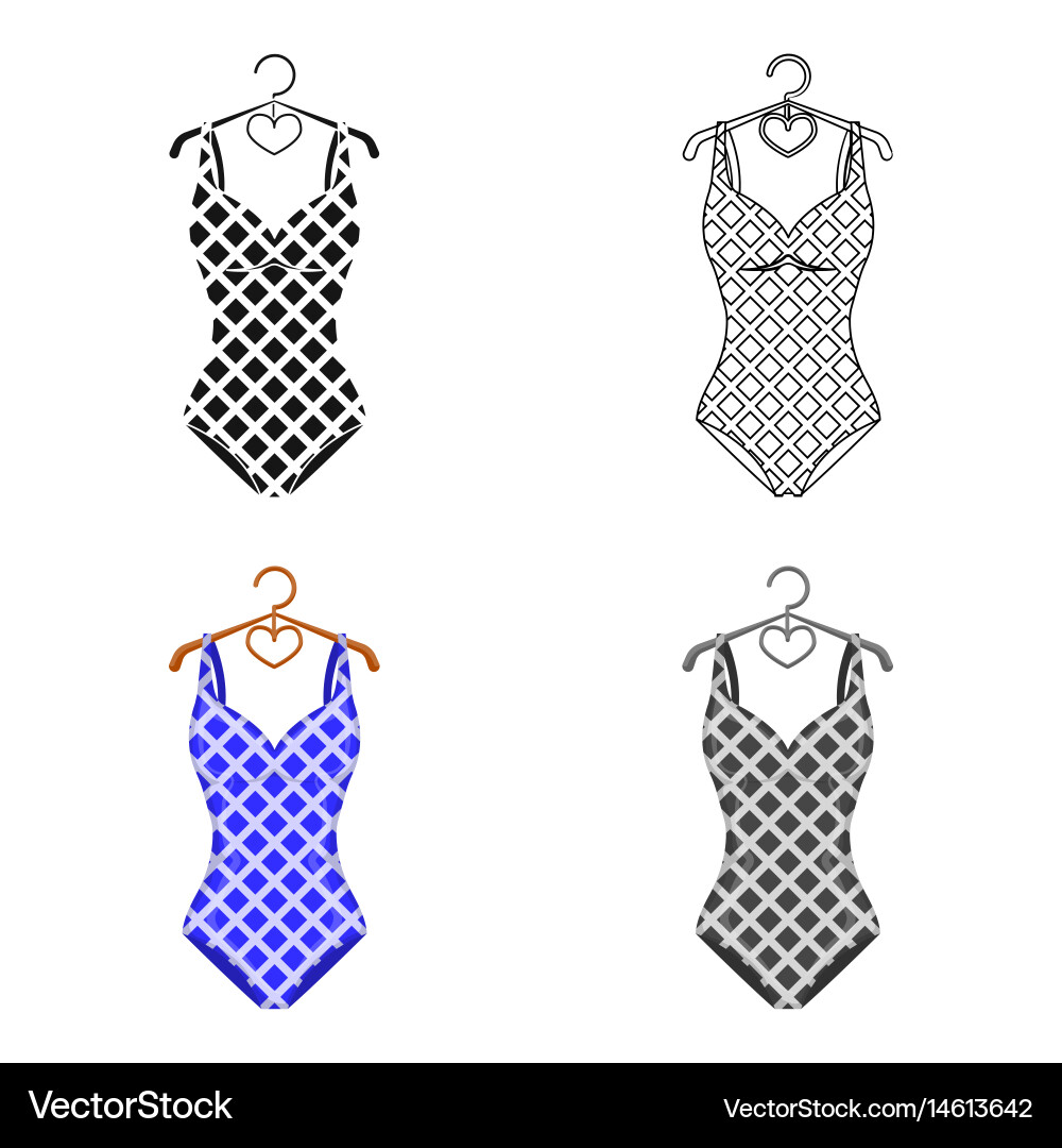 Blue and white swimsuit for competitive swimming Vector Image