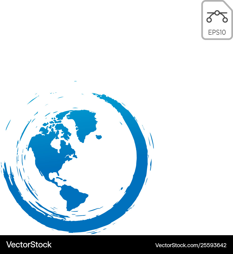 World earth globe nature logo icon isolated Vector Image