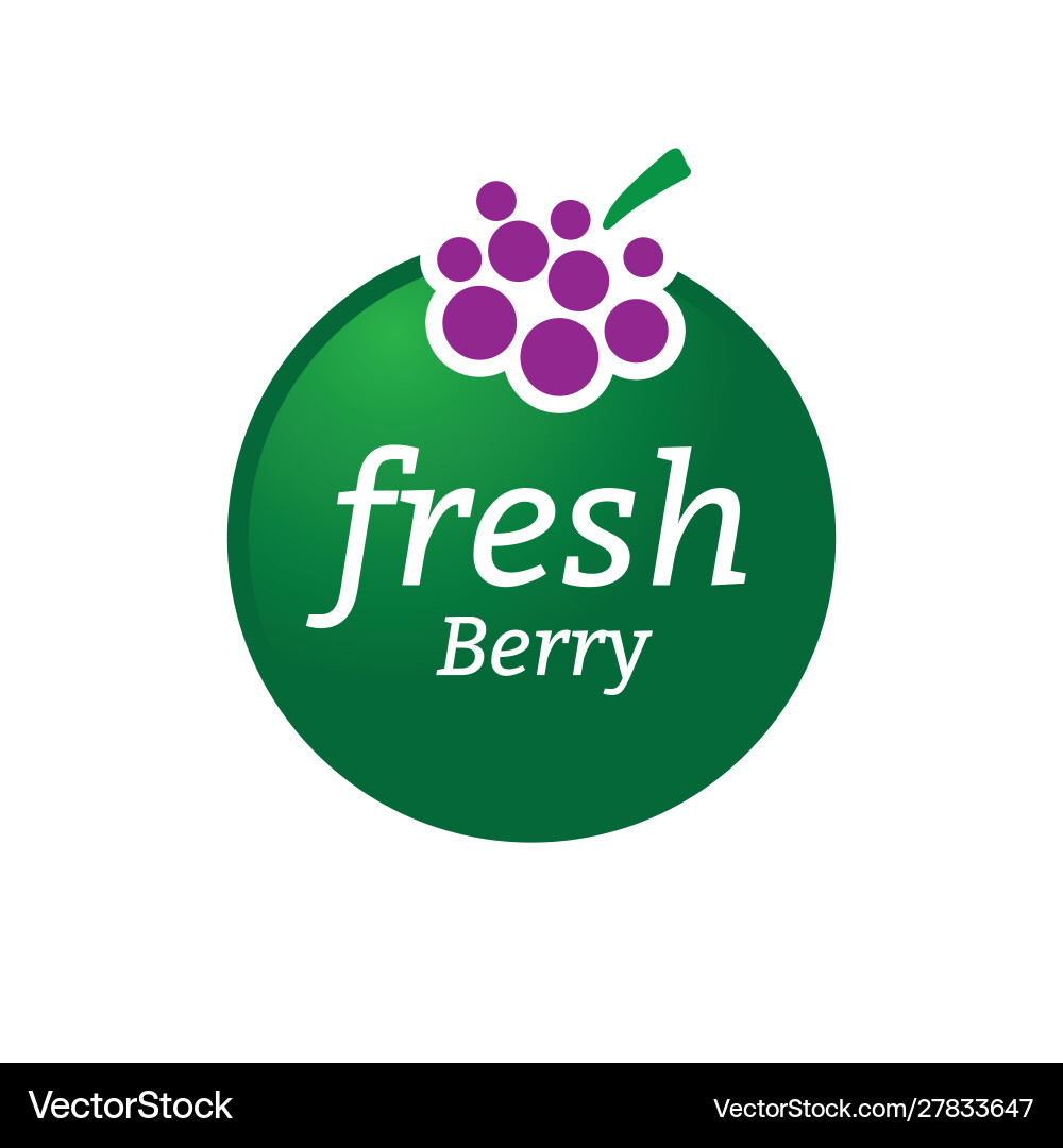 Berry logo design concept fruit and juice icon Vector Image