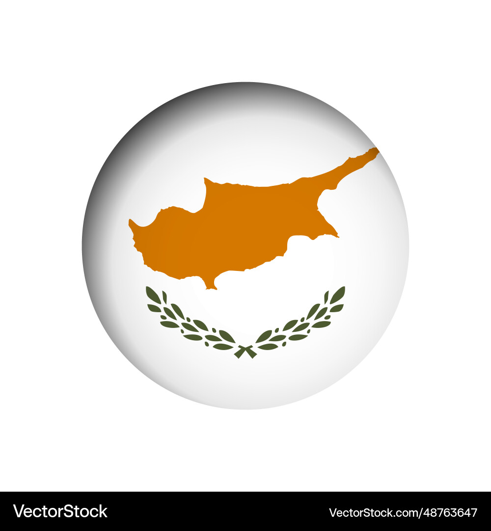 Circle flag of cyprus Royalty Free Vector Image