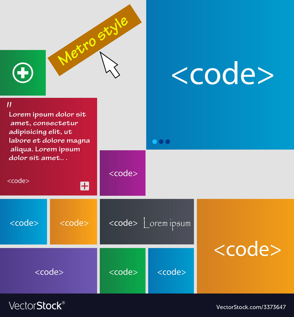 Code sign icon programming language symbol set Vector Image Code sign icon programming language symbol set Vector Image