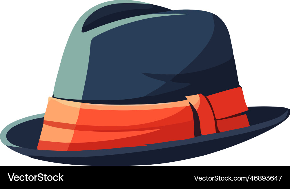 Elegant men headwear fedora hat Royalty Free Vector Image