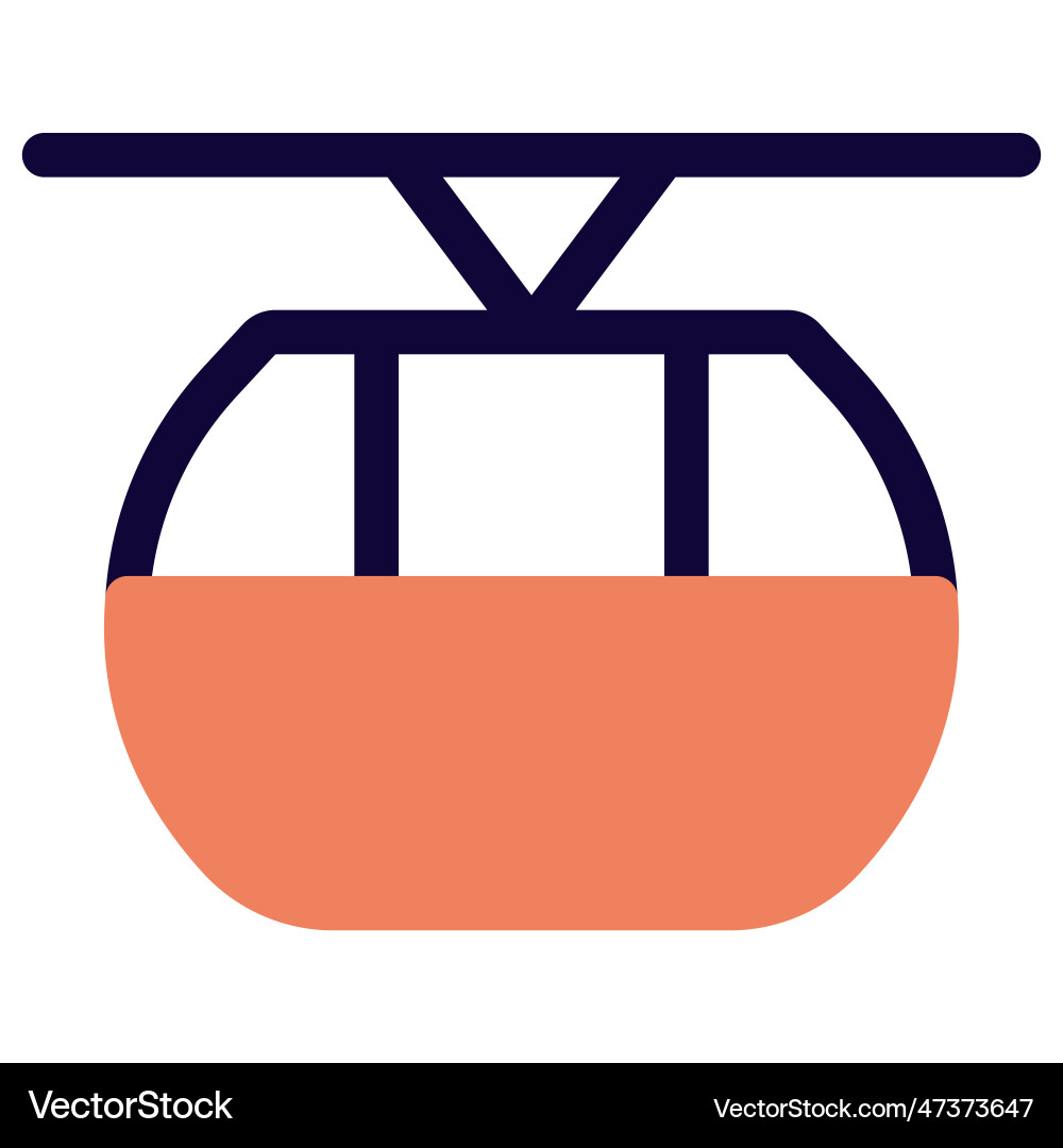 Funitel used by skiers as a transport medium Vector Image
