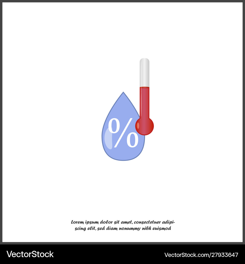 Humidity icon a drop water and thermometer Vector Image