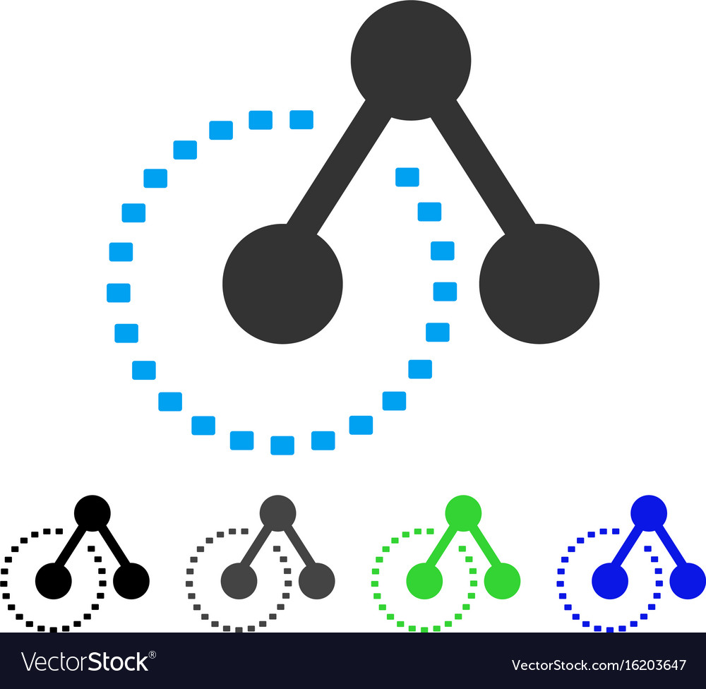 Molecule structure analysis flat icon Royalty Free Vector