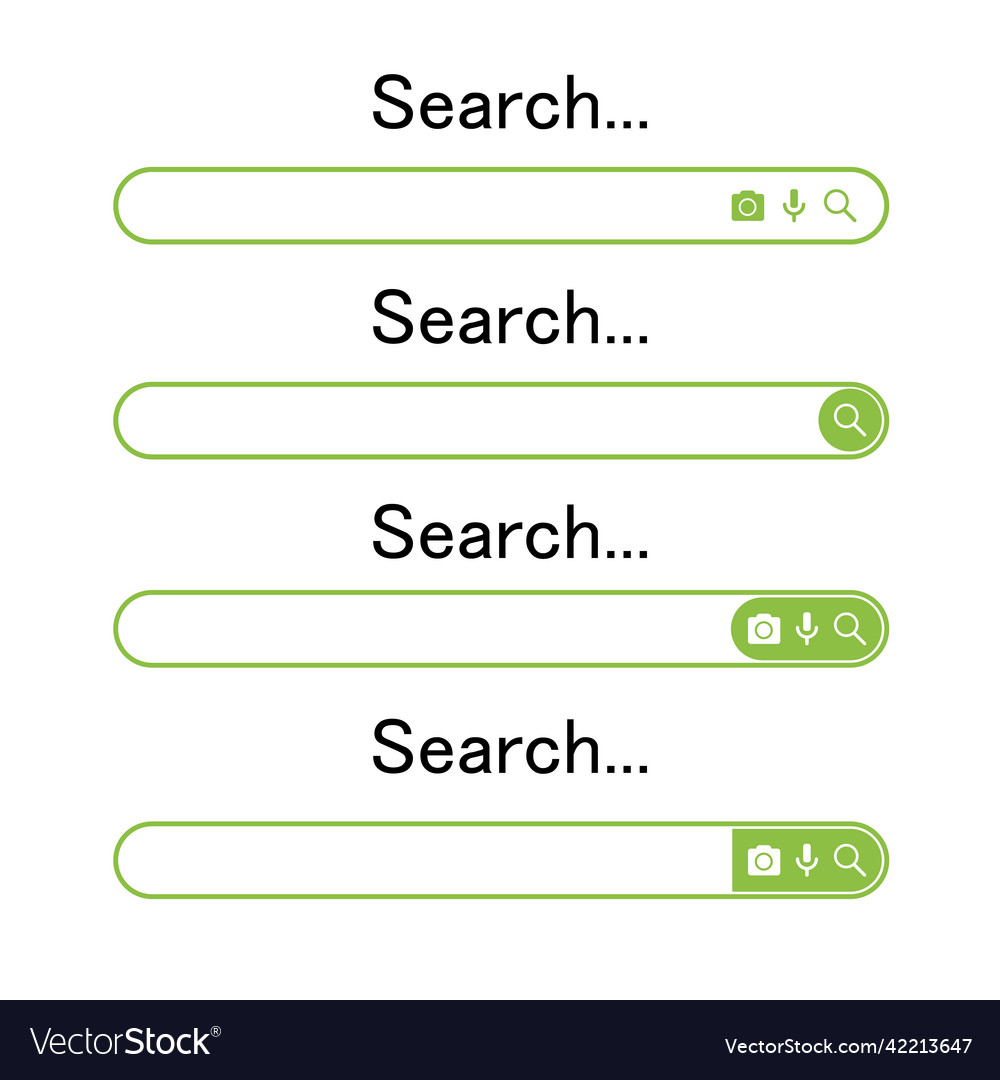 Search bar design element for website Royalty Free Vector