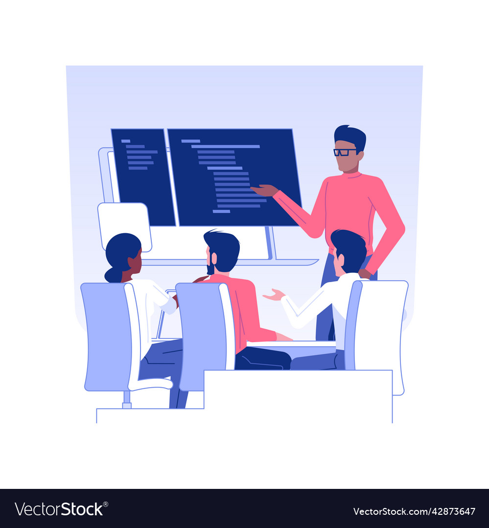 Software development isolated concept Royalty Free Vector
