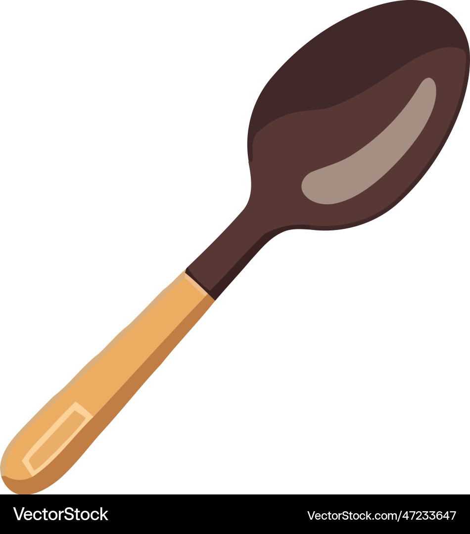 Wooden spoon cooking utensils Royalty Free Vector Image