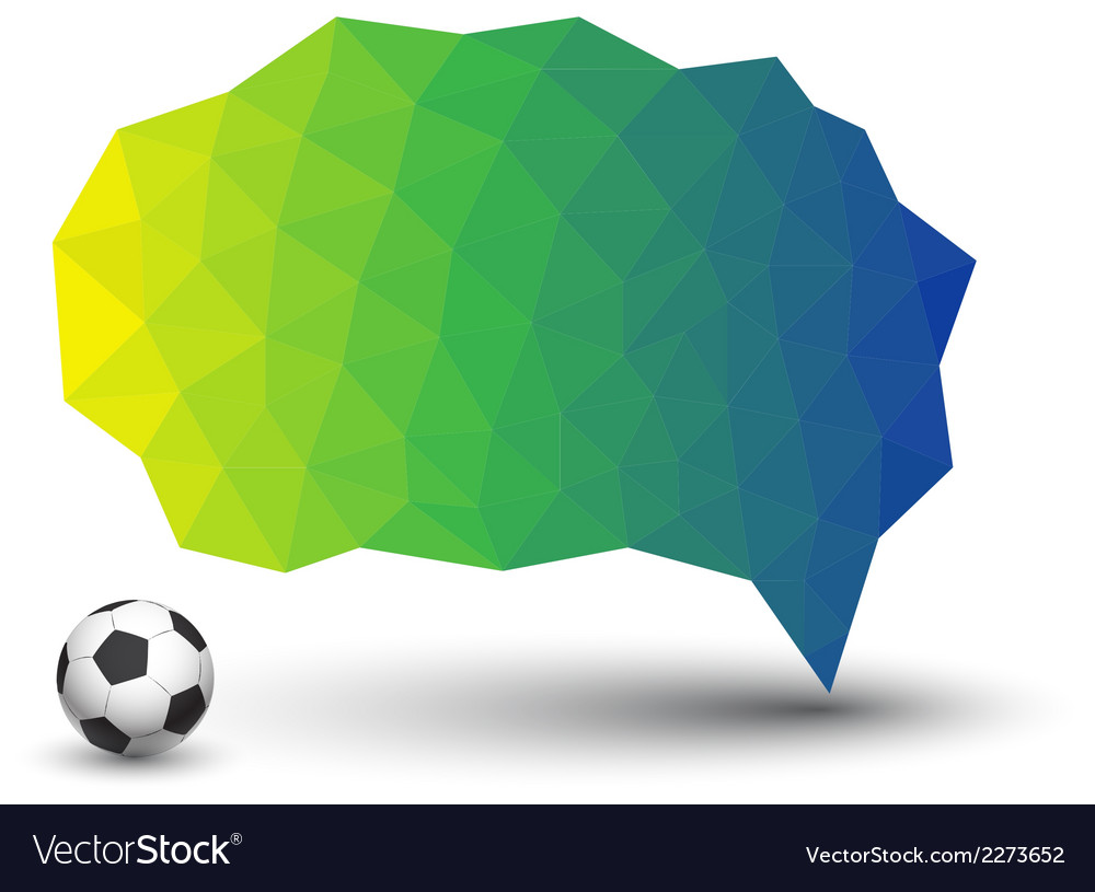 Abstract geometric speech bubble with triangular p