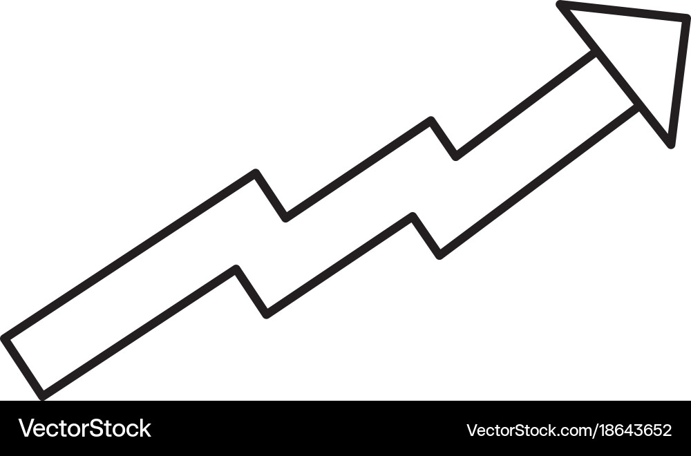 Arrow of growth icon Royalty Free Vector Image