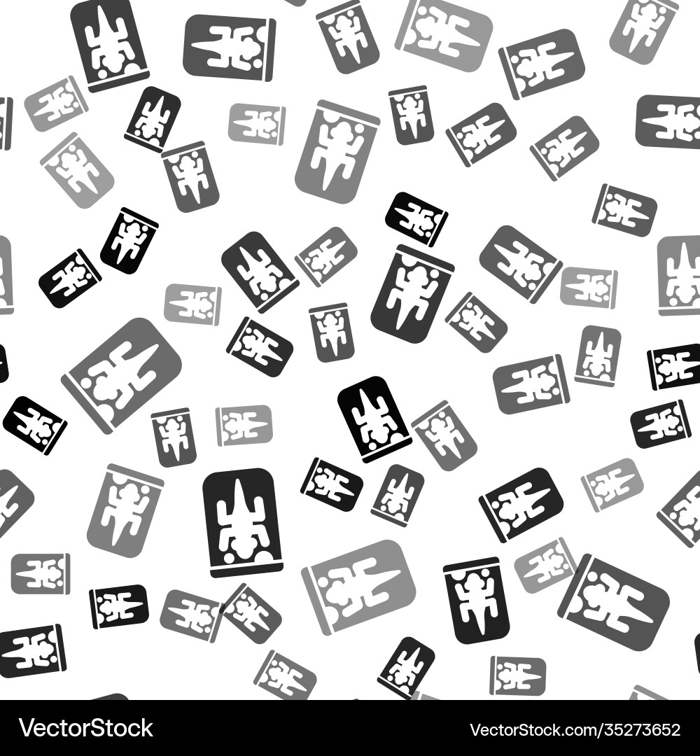 Black experimental animal icon isolated seamless Vector Image