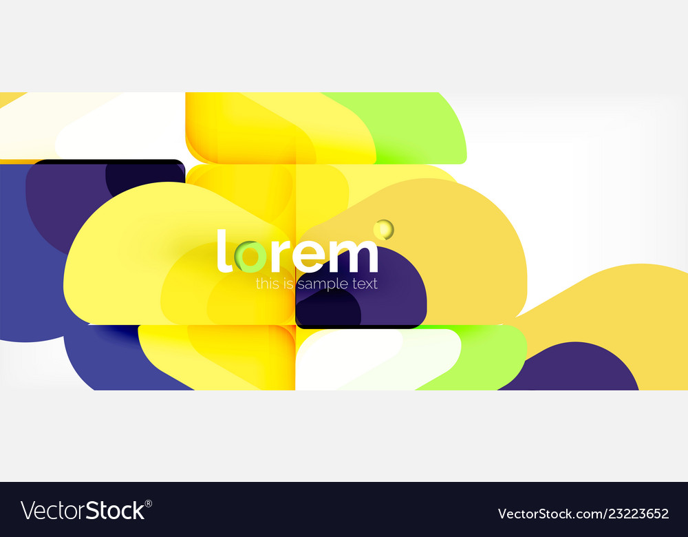 Colorful trendy geometric shapes background Vector Image