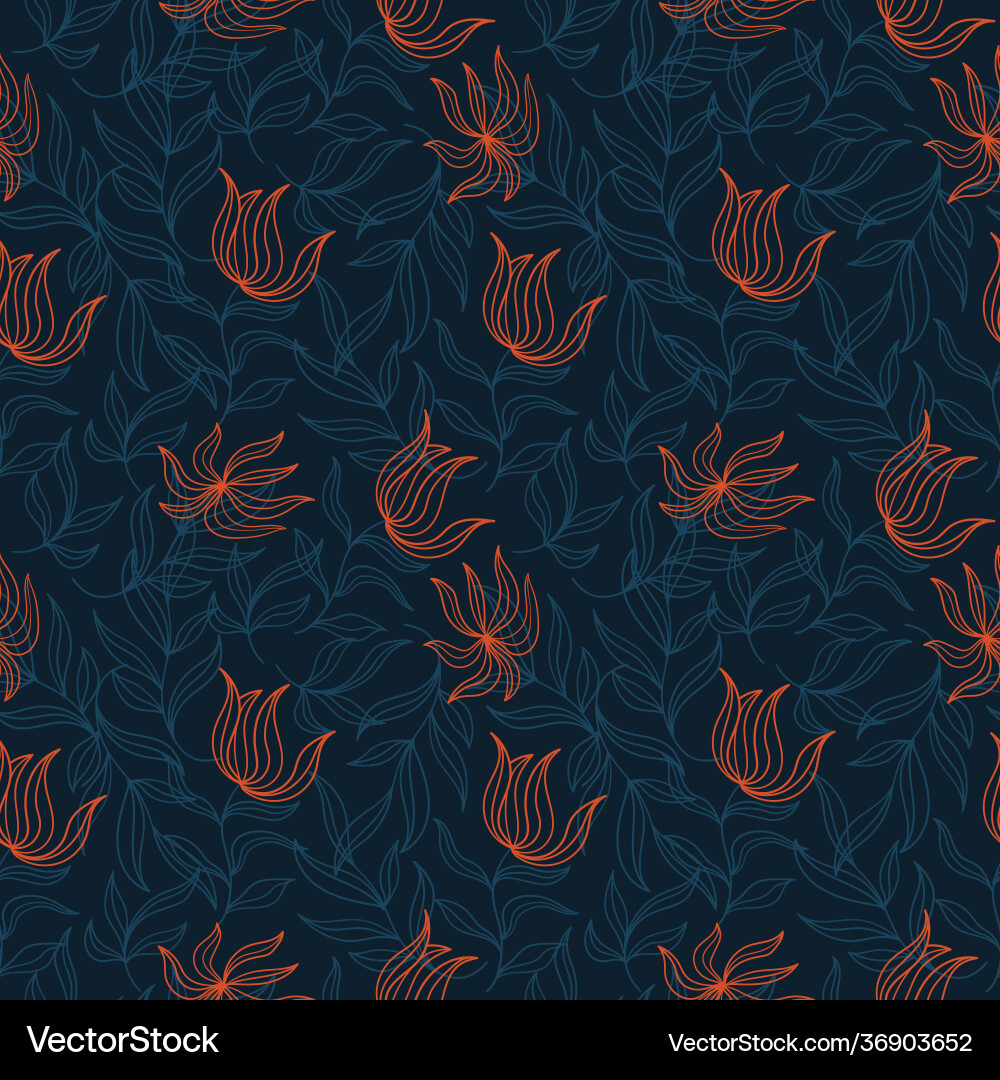 Elegant flower seamless pattern background Vector Image