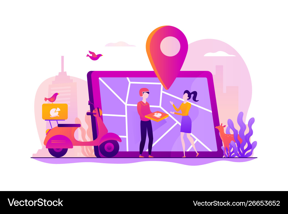 Food delivery service concept Royalty Free Vector Image