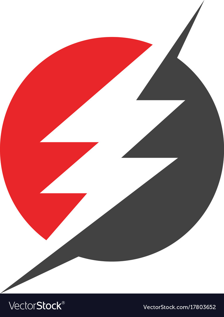 Lightning logo template Royalty Free Vector Image