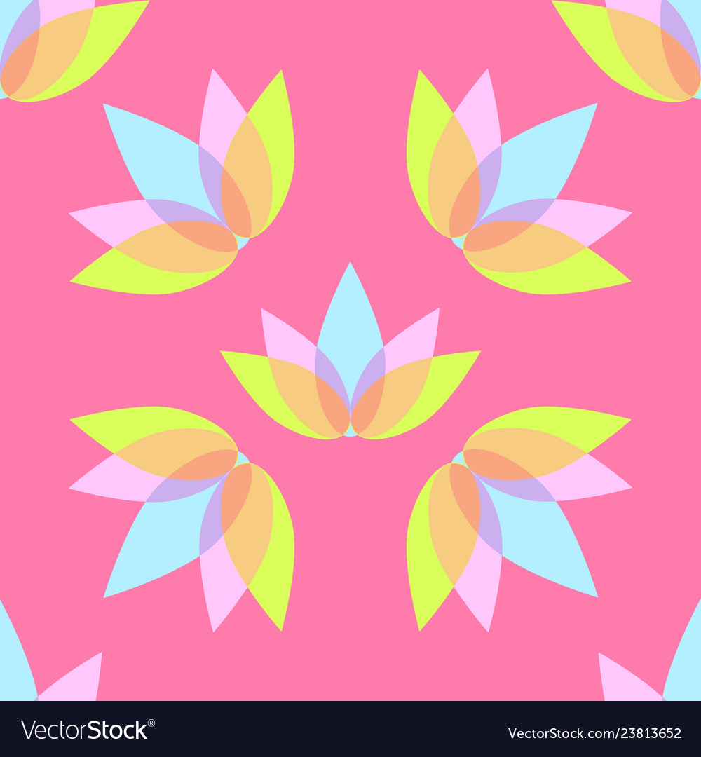 Lotus seamless pattern Royalty Free Vector Image