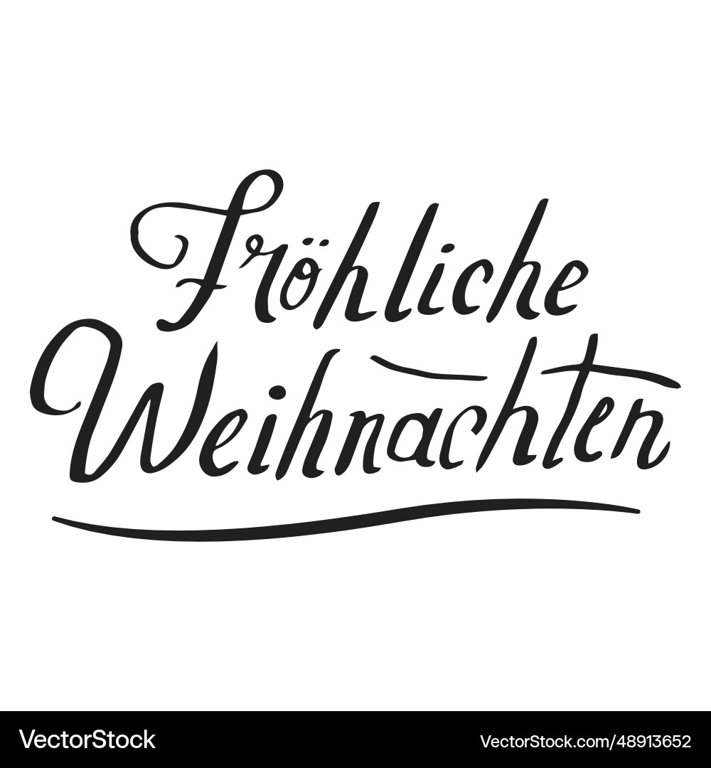 Merry christmas badge in german Royalty Free Vector Image