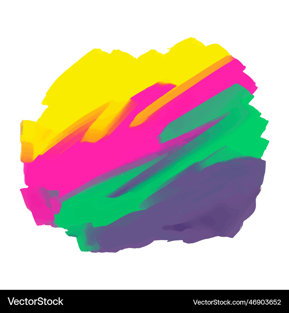 Multicolor spot of acrylic paint Royalty Free Vector Image