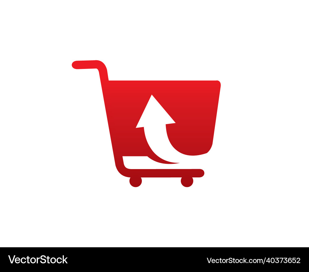 Shop up logo template icon symbol Royalty Free Vector Image