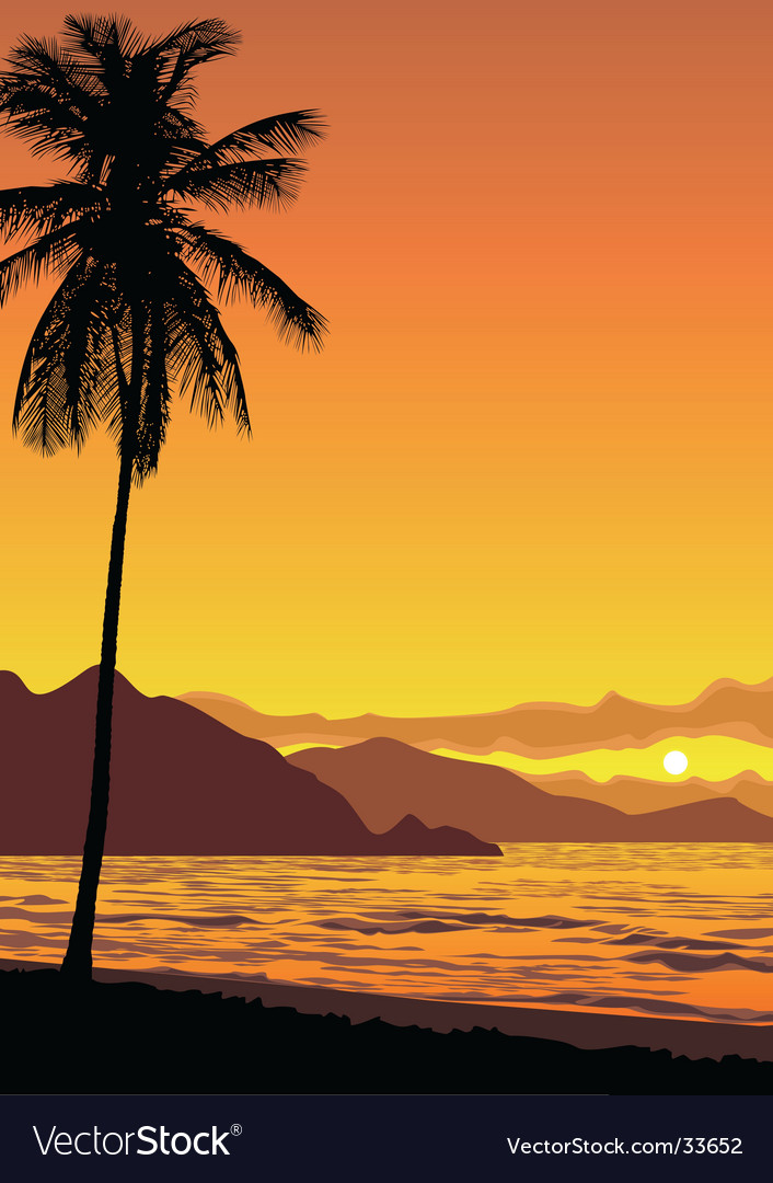 Sunset Royalty Free Vector Image - VectorStock