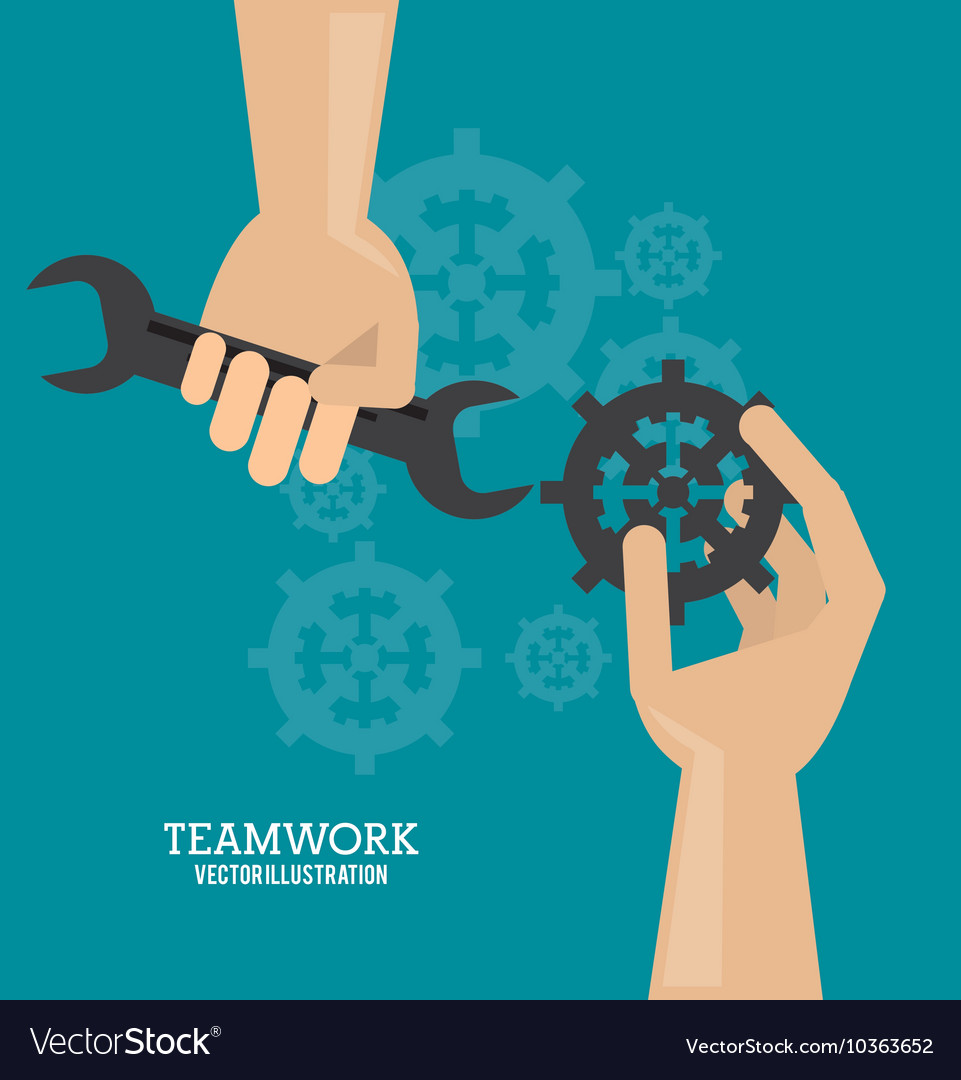 Teamwork support design Royalty Free Vector Image