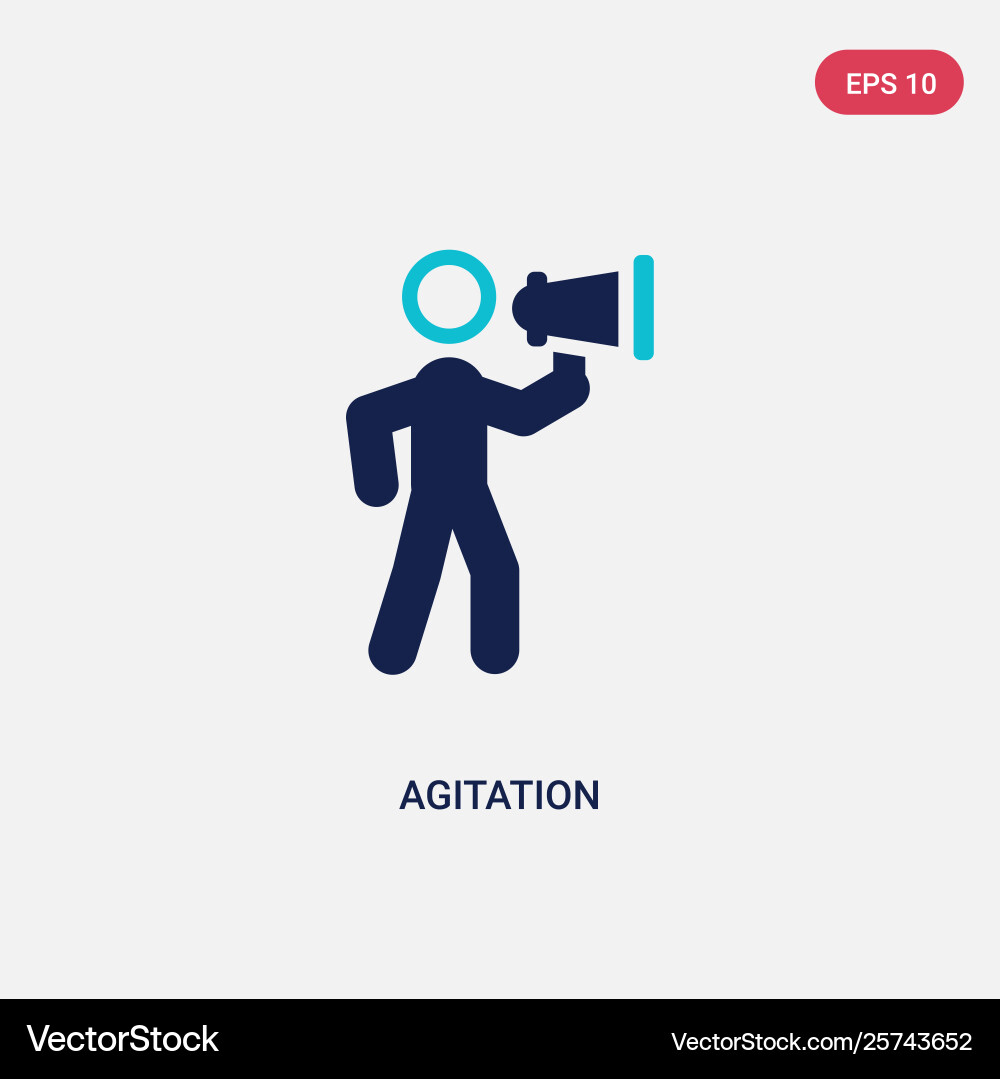 Two color agitation icon from general-1 concept Vector Image