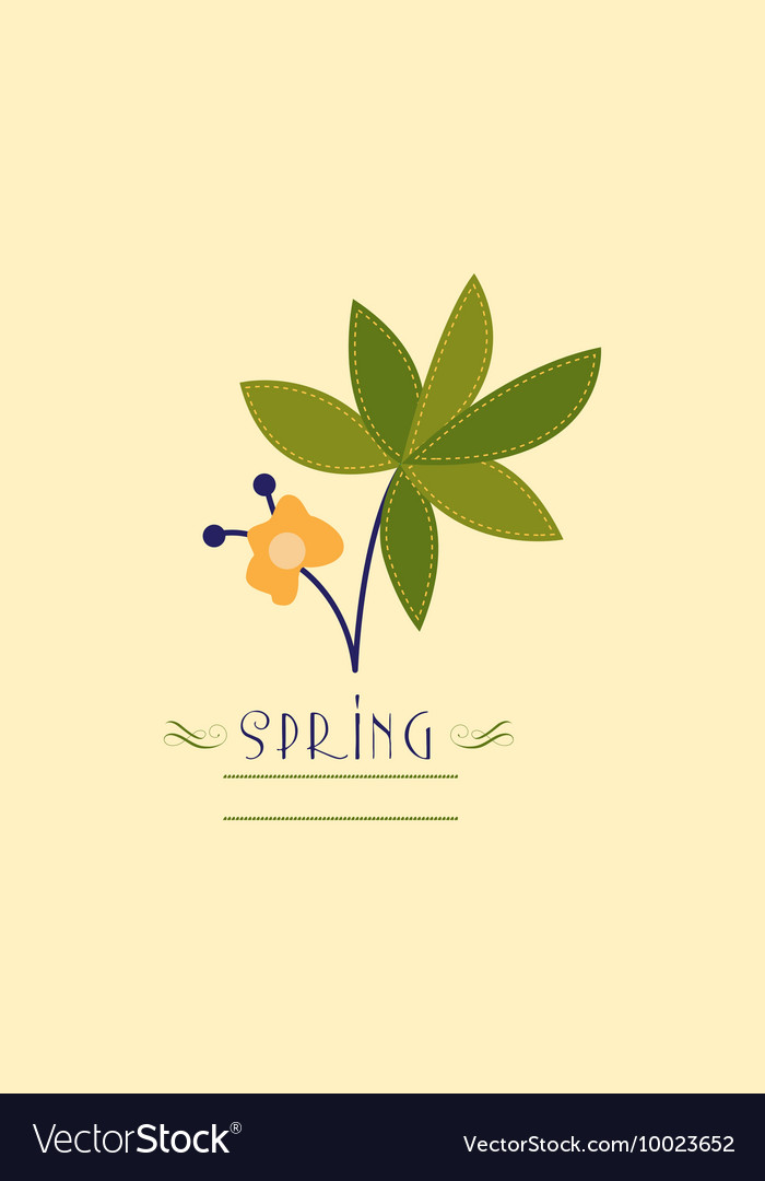 With spring flower Royalty Free Vector Image - VectorStock