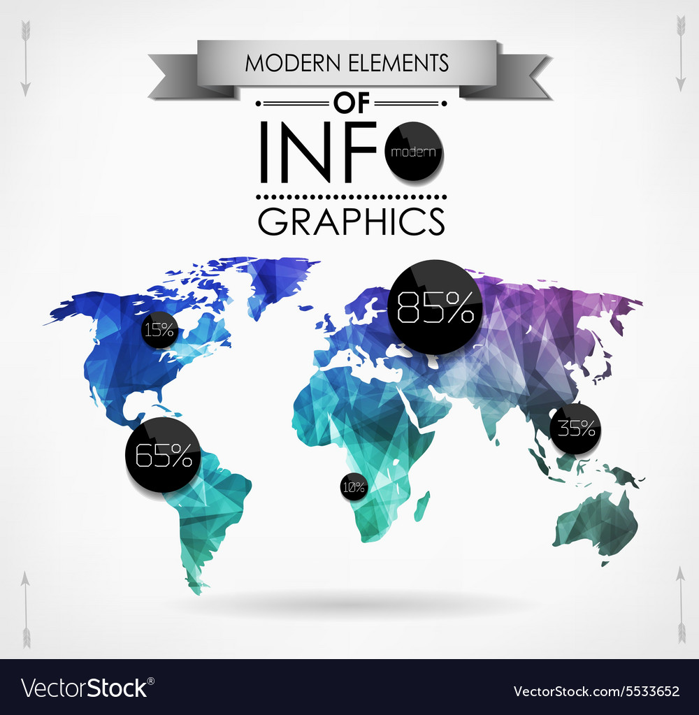 World map card Royalty Free Vector Image - VectorStock
