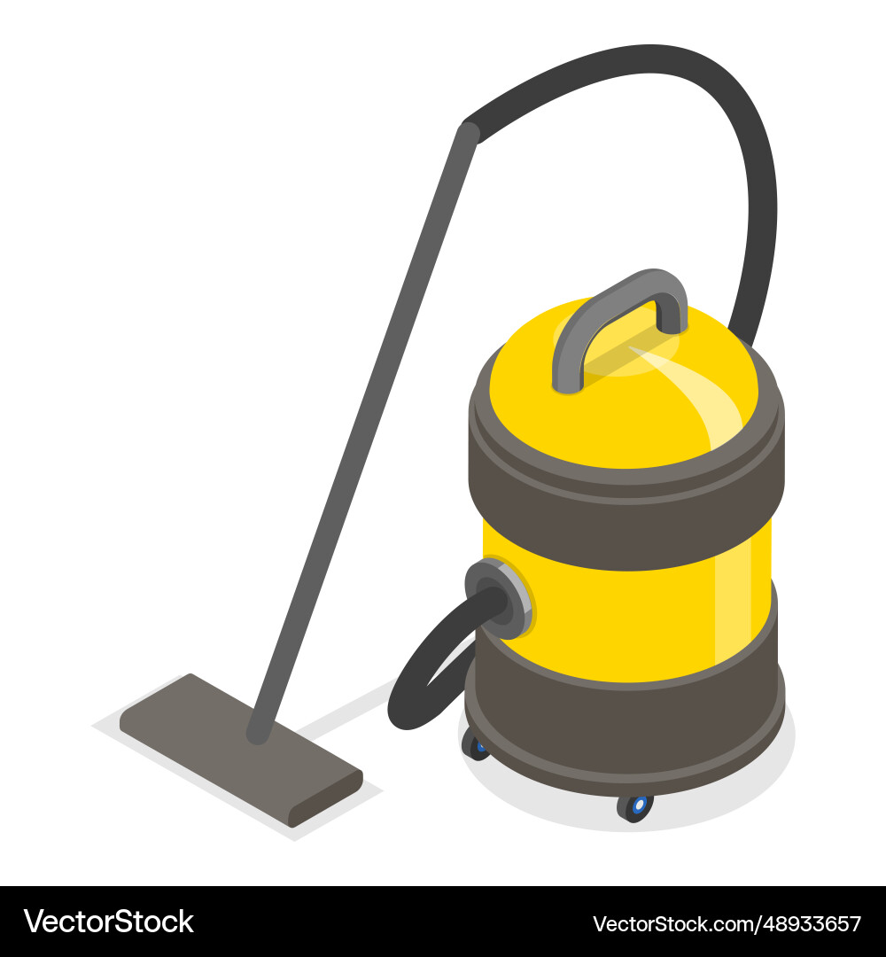 3d isometric flat set of vacuum cleaners Vector Image