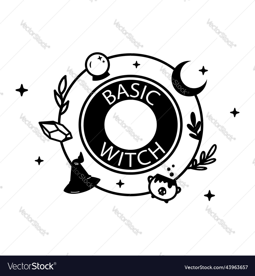 Basic witch frame Royalty Free Vector Image - VectorStock