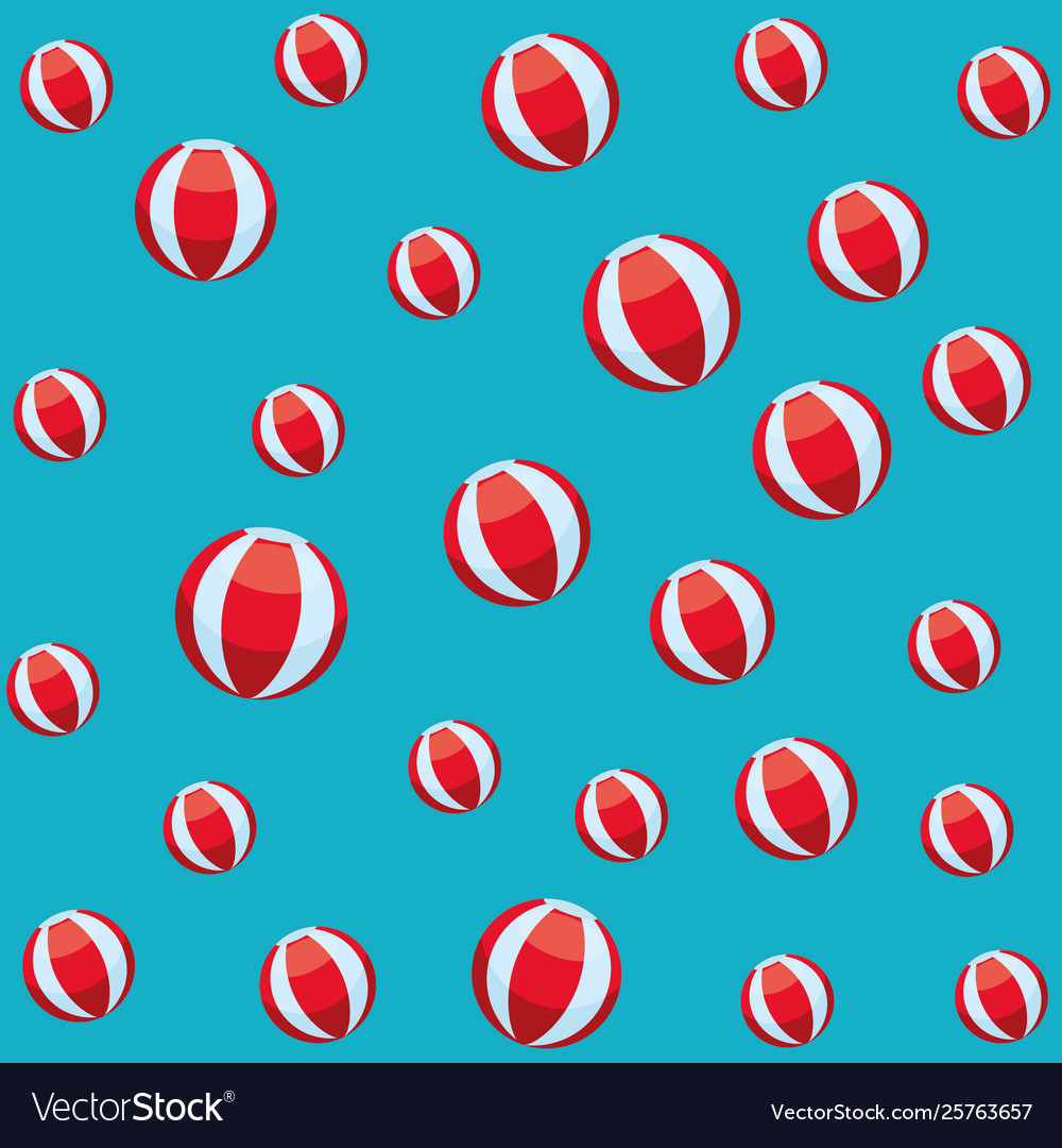 Beach ball pattern background Royalty Free Vector Image