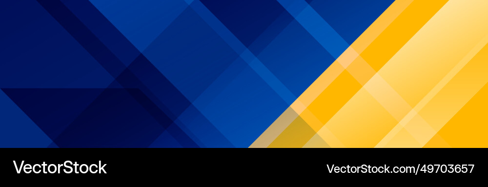 Blue and yellow diagonal line footer design Vector Image