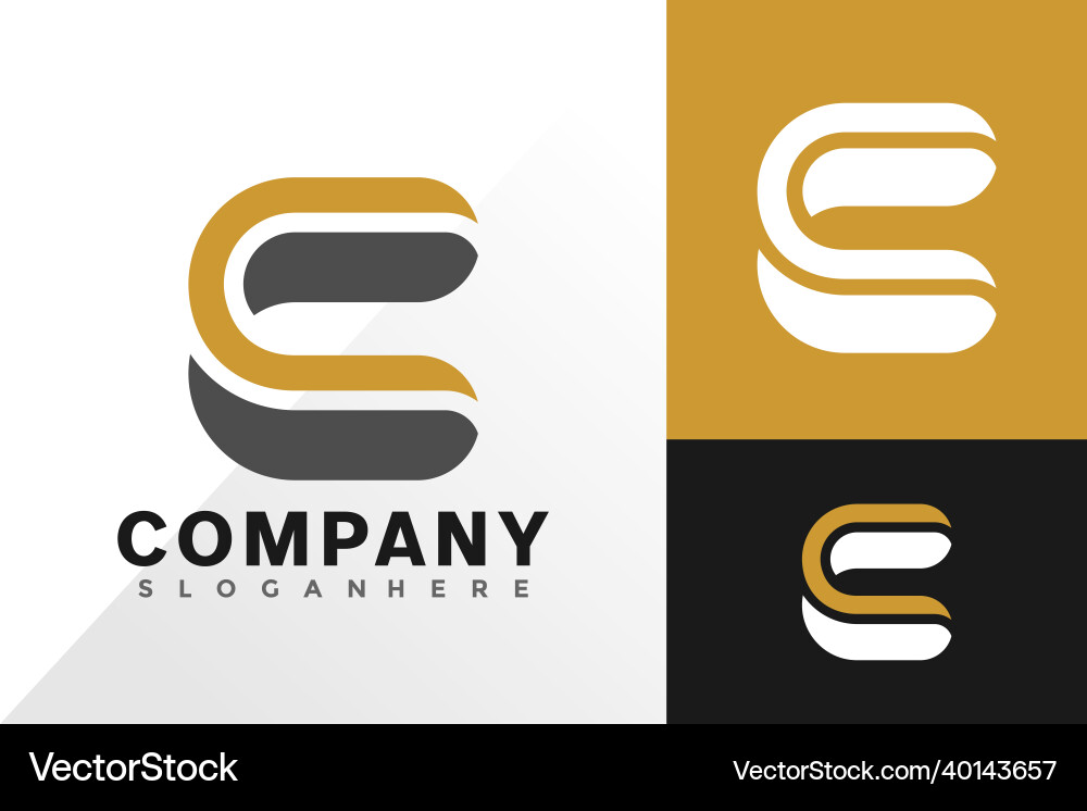 C letter logo design abstract emblem designs Vector Image