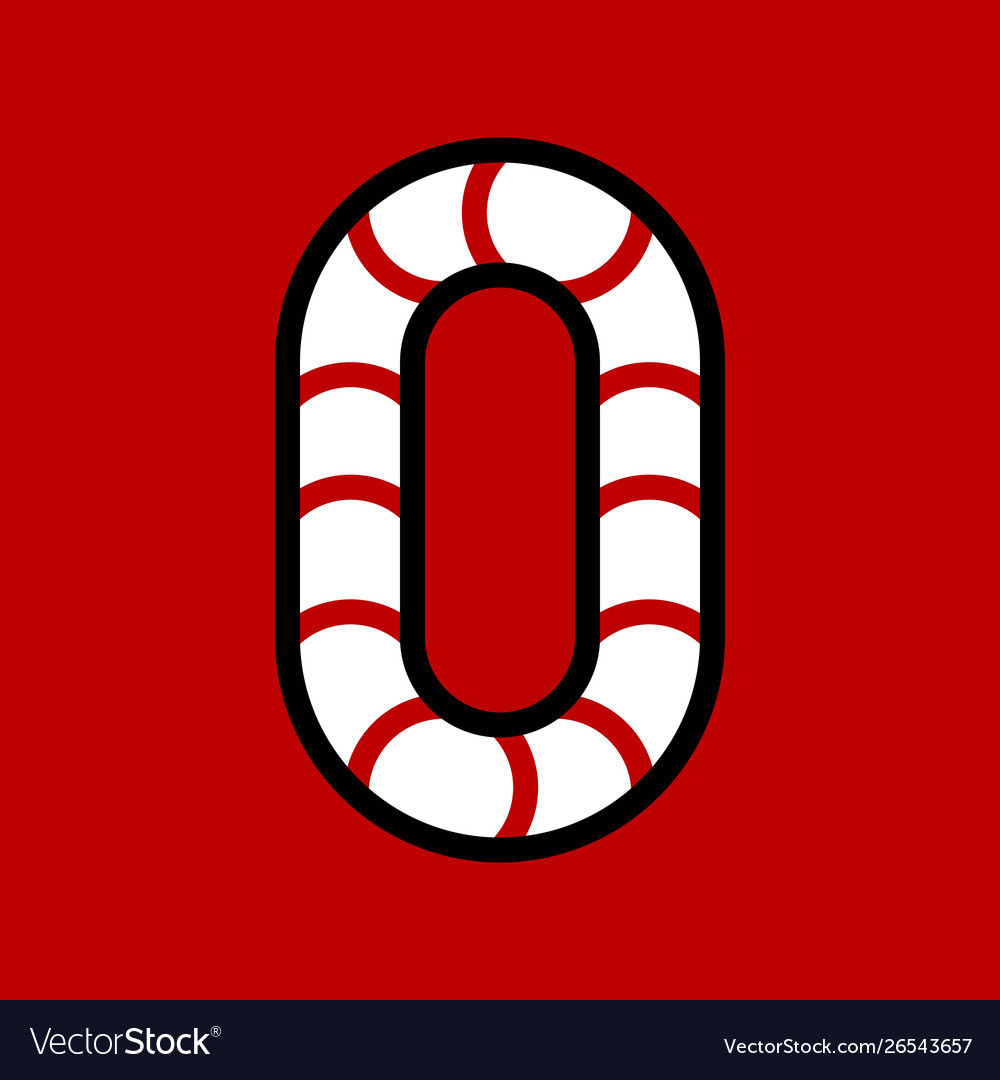 Candy cane alphabet for use as material Royalty Free Vector