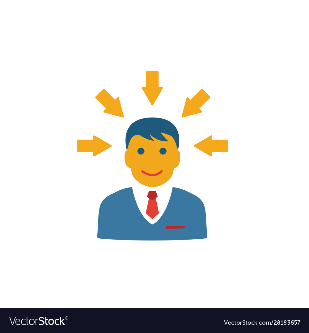 Concentration icon simple element from Royalty Free Vector