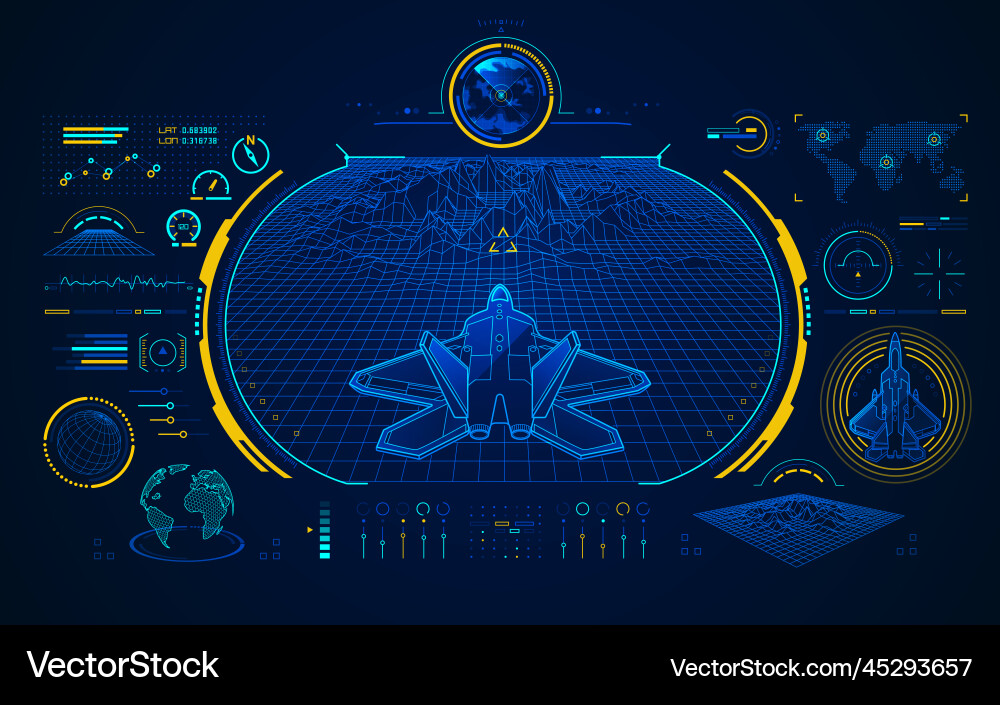 Concept of aviation technology advancement Vector Image